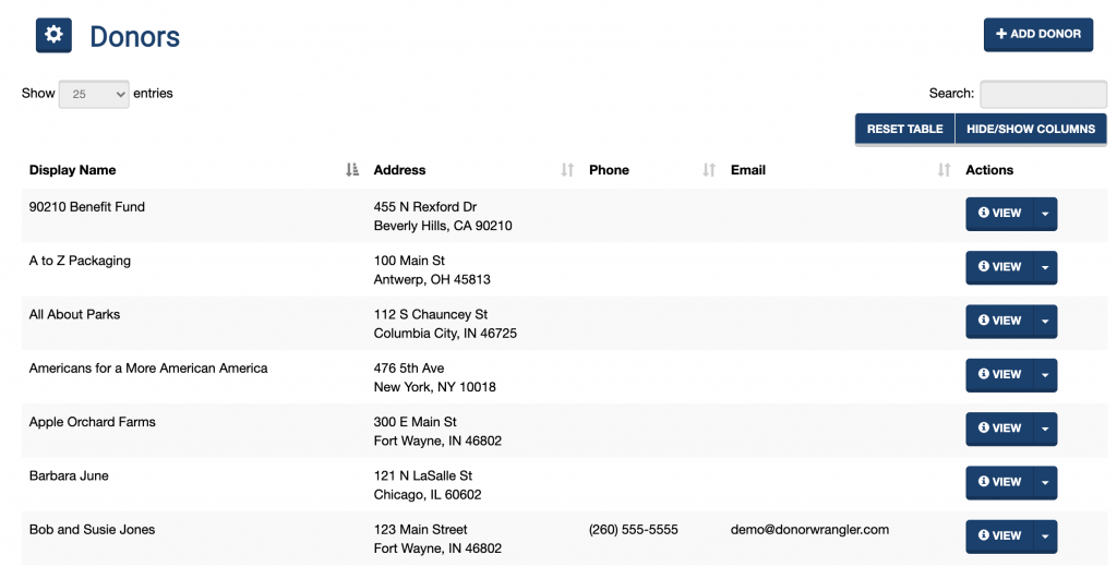 Donor Management - Donor Wrangler